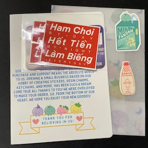 Ham Choi Het Tien Lam Bieng Vietnamese Motto Sticker Red Weatherproof ...