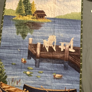 Wall Hanging Quilt, Cabin Wall Quilt, Lake House Retreat, Summer ...