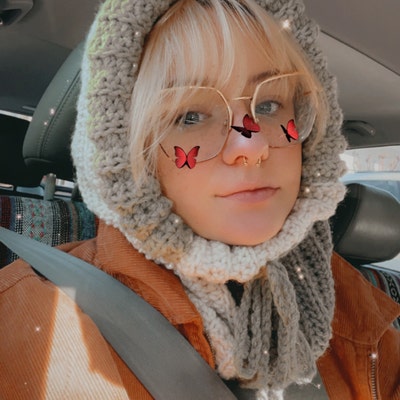 The Ribby Balaclava Crochet Pattern digital Balaclava Hood Crochet ...