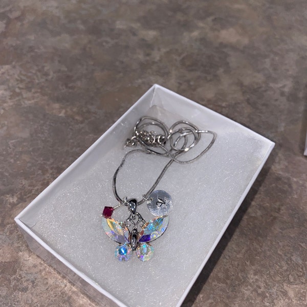 Swarovski Crystal Tinkerbell Mystic Topaz Color Personalized Pendant ...