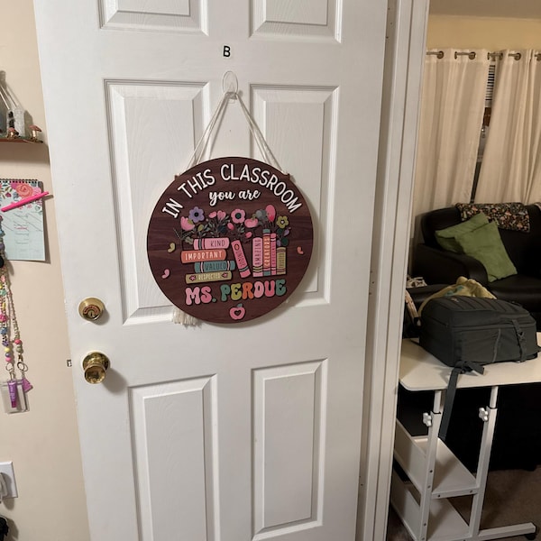 Personalized Teacher Door Sign, Composition Notebook Classroom ...