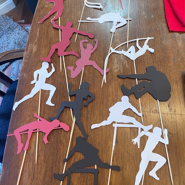 Track and Field SVG Bundle, Hurdles, Sprinting/running, Hammer Throw ...