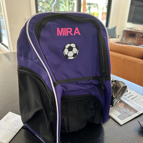 Personalized Volleyball Backpack With Name & Embroidered Volleyball ...