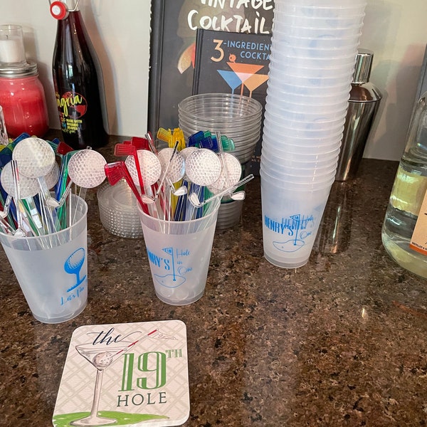 Hole in One Golf Party Cups, Golf Birthday Cups, Lets Par Tee Cups ...