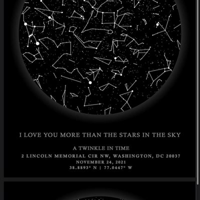 Digital Download Custom Star Map by Date Printable Constellation, Chart ...