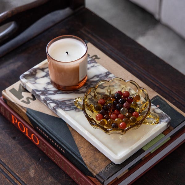 Large Green Marble Tray on Coffee Table Console Table Tray, VERDE ALPI ...