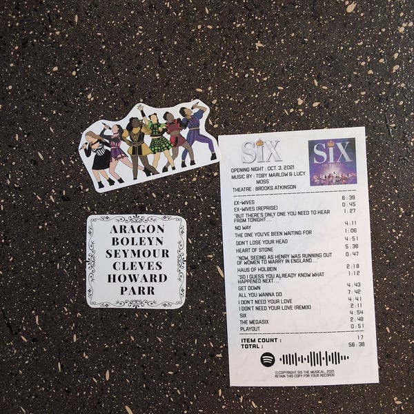Mini Broadway Stickers (vinyl) - Musical Stickers, Hamilton, Waitress ...