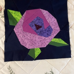 Rose Foundation Paper Piecing Pattern - Etsy