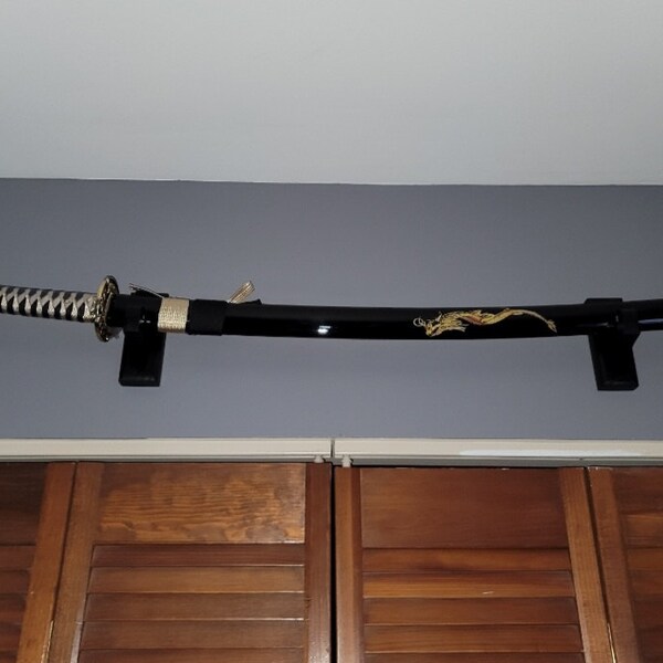 Sword Stand Holder Display Wall Hanging for 1 Sword Black #1470 - Etsy