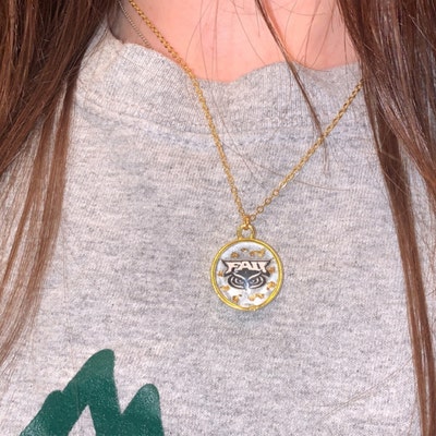 Custom College Necklace, Gold/silver College Logo Necklace, College ...