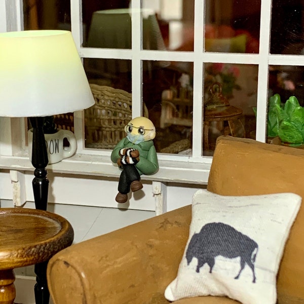 Senator Bernie Sanders Meme Miniature Dollhouse Scale 1:12 / Dollhouse ...
