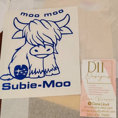 Subie Moo Moo Moobaru Cow Face Car Decal Subaru Moo'vement Movement ...