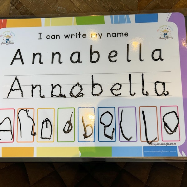 Personalised Name Tracing Worksheet: Early Years Learning (laminated ...