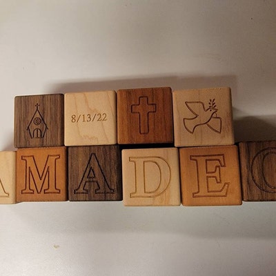 BAPTISM NAME BLOCKS Personalized Baby or Child's Christening or ...