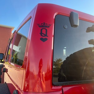 Queen of Hearts Crown Decal Vinyl Car Decal Window Decal Laptop Decal ...