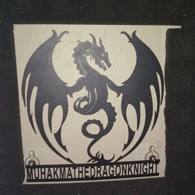 Dragon Monogram Sign,custom Dragon Metal Art,dragon Name House Sign ...