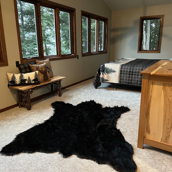 California Grizzly Accent Bearskin Rug Synthetic Fur Accent Decors - Etsy
