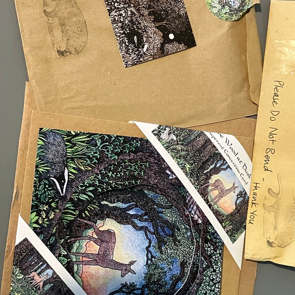 The Wood at Dusk - Double-sided, Papercut Concertina Card - Etsy