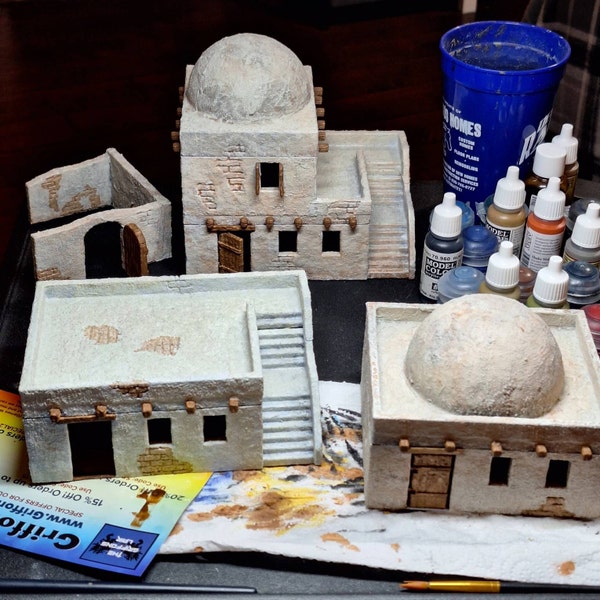 DESERT VILLAGE, Tabletop Terrain Sandy Dry Planet, Rpg & Wargame ...