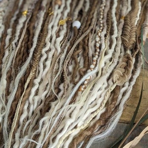 White Blonde Dreadlock Extensions Double or Single Ended, Synthetic ...