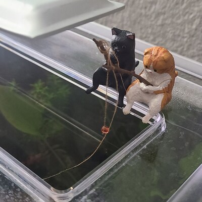 Miniature Fishing Cat Figurines Approx. 3-4cm Tall - Etsy