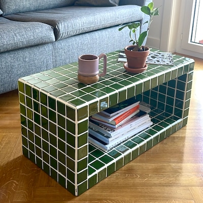 Tiled Coffee Table/shoe Rack Shoey - Etsy