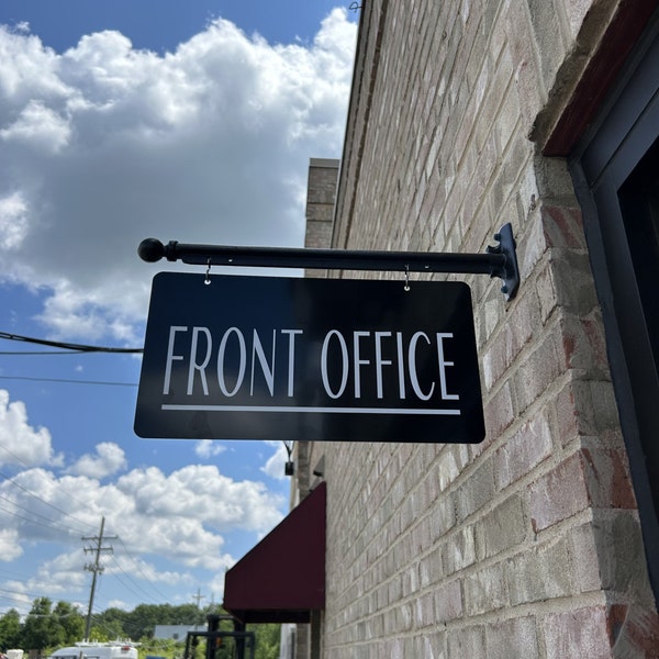 2-sided Custom Outdoor Metal Sign With 18" Straight Bracket - Perfect ...