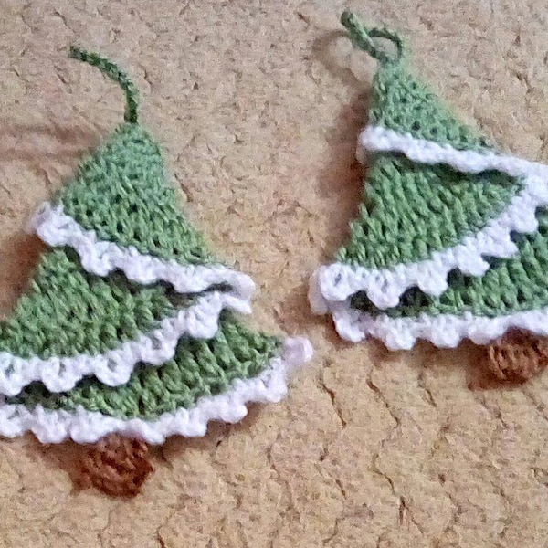 Crochet Pattern- 3 SIZES -20 Minutes-snowy Christmas Tree Crochet ...