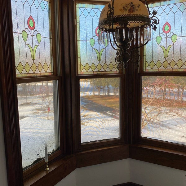 Custom Size 3D Matte Window Film Stained Glass Decorative Uv Window ...