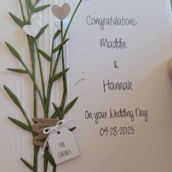 Personalized Floral Wedding Card, 3D Anniversary Engagement Card - Etsy