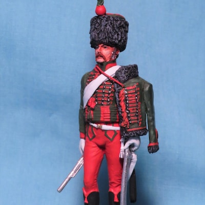 Napoleonic Red Lancers Figure, Painted Napoleonic Miniature 1/30 Scale ...