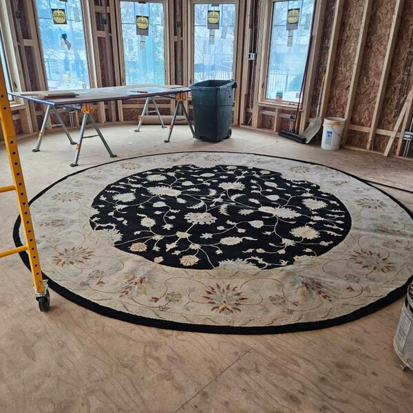 Hand Carved Rug Beige Fine Wool Leaf Design, Loom Knotted Area Rug for ...