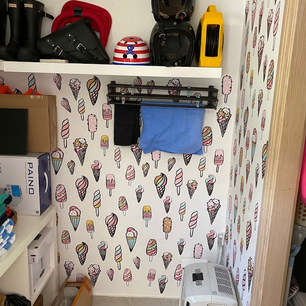 Popsicle Wall Decor, Ice Cream Wall Decal, Colorful Dessert Wall ...