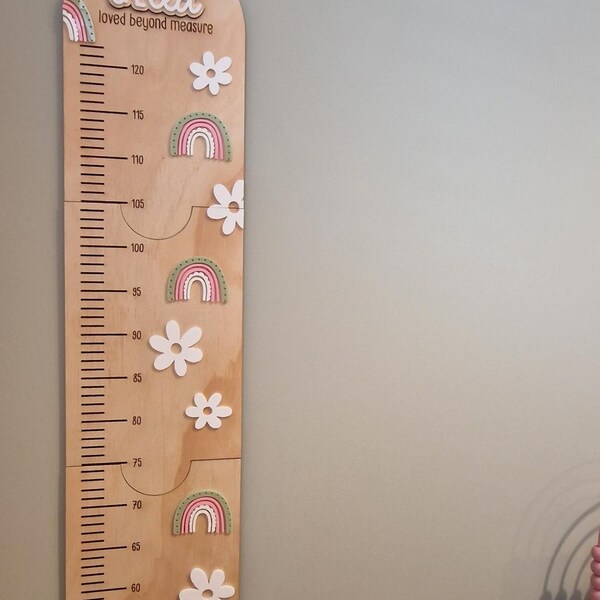 Personalised Growth Chart - FIELD OF DAISIES | Girls Room Decor | Daisy ...