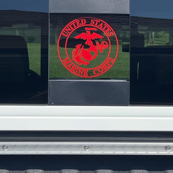 Marines EGA Circle Logo Vinyl Car Decal, Eagle Globe Anchor, US Marine ...