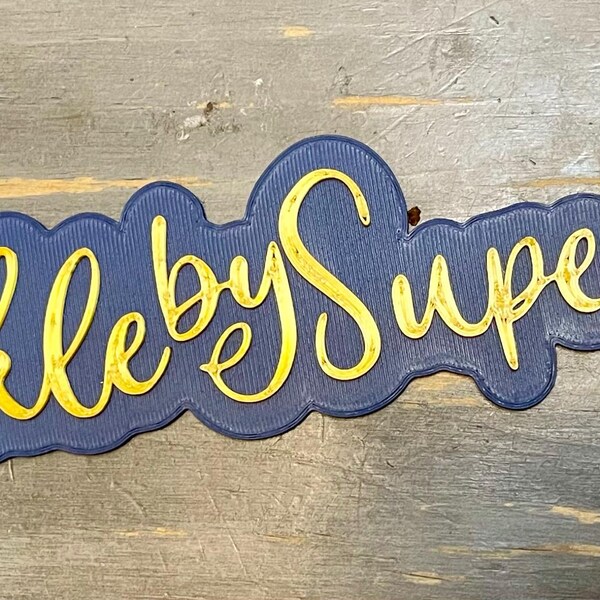 3D Printed Watermark Name for Craft Videos and Businesses- Nameplate ...