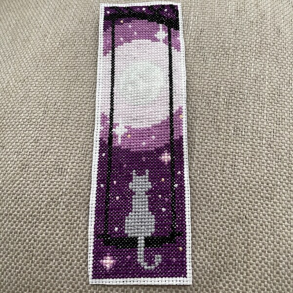 Cat Bookmark Cross Stitch Pattern Download PDF Funny Handmade Bookmark ...