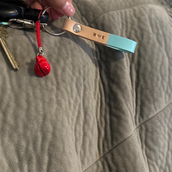 Custom Leather Keychain, Personalized Leather, Coordinates Key Ring ...