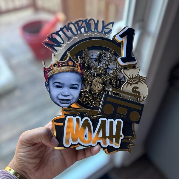 Notorious One Light up Cake Topper - 1st Birthday Party Decoration - Etsy