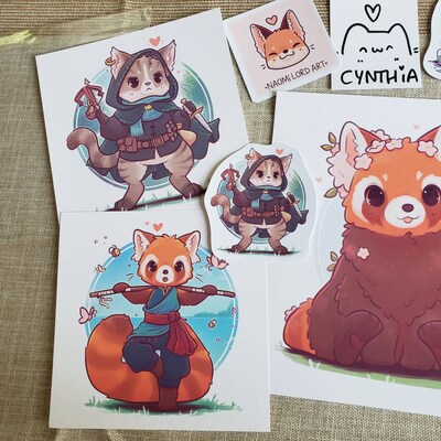 Cute RPG Class Animals Stickers And/ or Prints 6x6 or - Etsy
