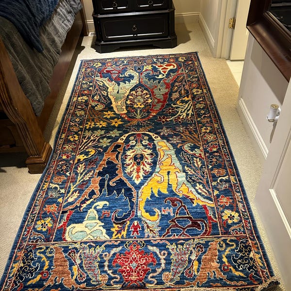 Purple 5x7 Baluch Area Rug Modern Transitional Colors Afghan Hand ...