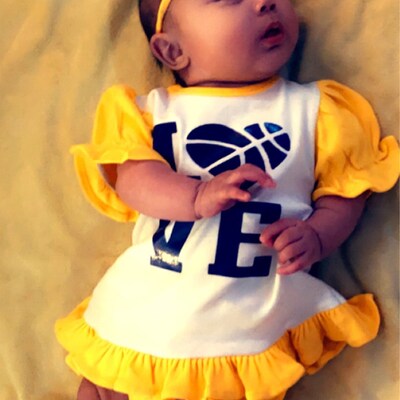 Love Basketball Baby Girl Outfit, Baby Gift Set, Basketball Baby Shower ...