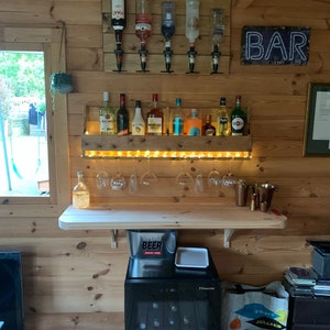 Home Optics Wall Bar Rustic Reclaimed Wood for Spirits display | Etsy