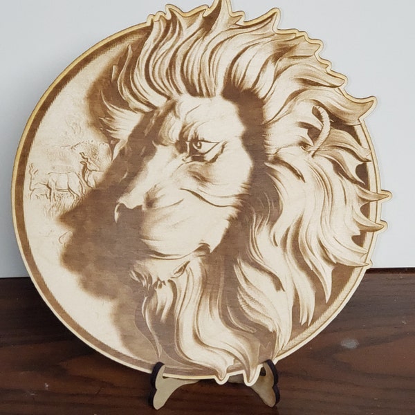 Digital Design File - Lion - Glowforge - Laser Ready - Engrave - SVG ...