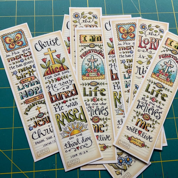 EASTER... Bible Bookmarks Full Color Bible Journaling Tags INSTANT ...