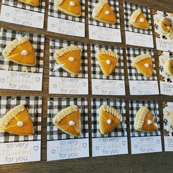 Printable Thanksgiving Cookie Card - 3.5" X 5" Mini Cookie Card- so ...