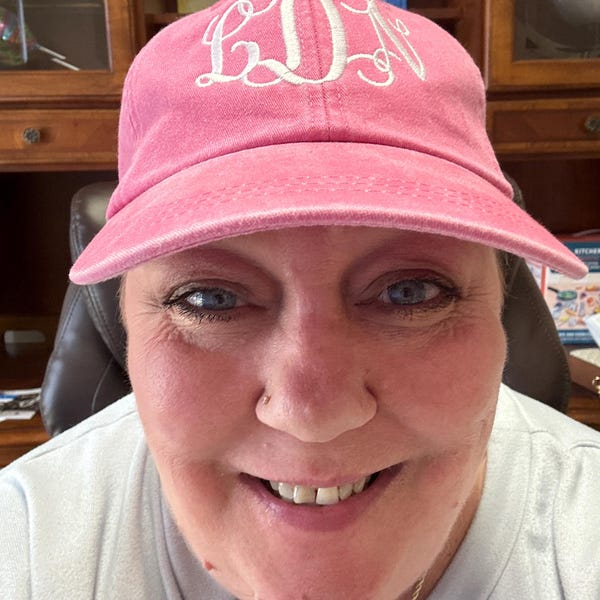 Monogrammed Hat, Embroidered Hat, Distressed Hat, Personalized Hat ...