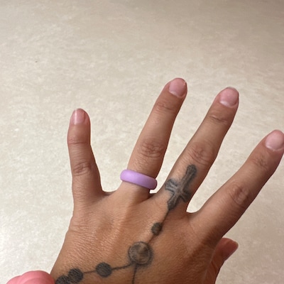 AERA Striped Silicone Wedding Band Ring Flexible Medical Grade Athletic ...