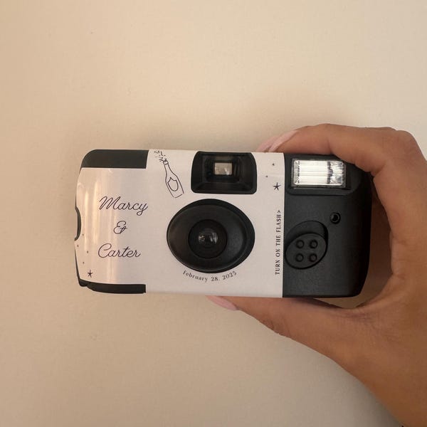 WRAP ONLY B&w- Custom Kodak Disposable Camera Wrap - Custom Camera ...