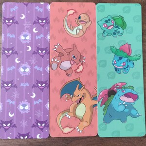 Pokemon Bookmarks // Charizard Bookmark Blastoise Venusaur - Etsy UK
